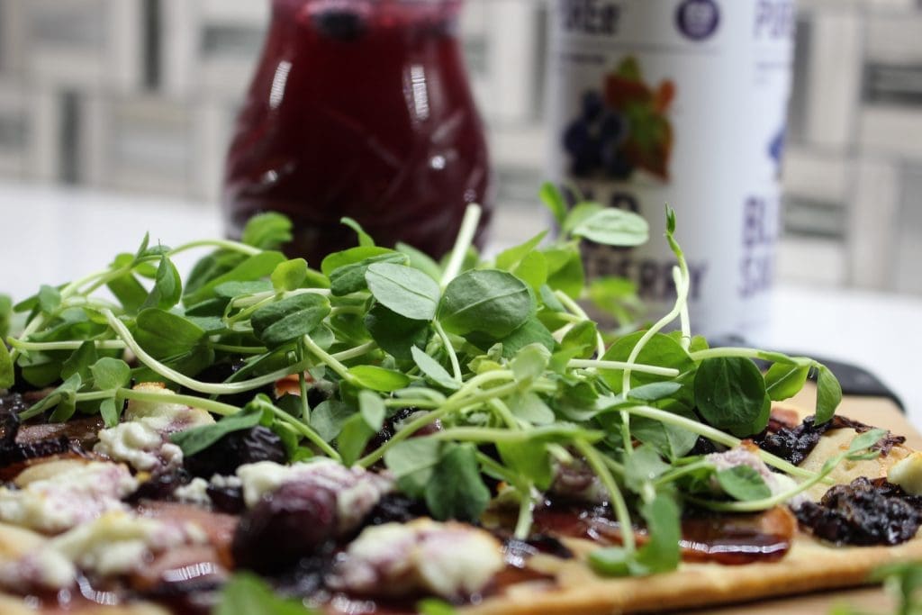 Wild Blueberry Prosciutto Goat Cheese Flatbread | DASHBOARD LIVING